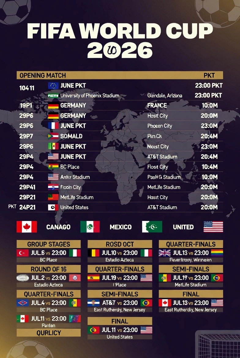 World Cup 2026 match schedule PKT